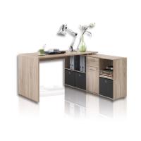 China L Shape Home Office Desk Wooden MDF MFC Customized Color With Cabinet for sale