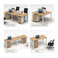 China Wooden Pc Modern Computer Desks 1.2M White Metal Material With Drawers for sale