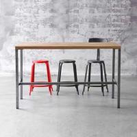 China Industrial Style Bar Table Stool Set Wooden 1.2m With PVC Edging for sale