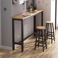 China 1.6m White Kitchen Bar Table Stool Set Melamine MFC With Metal  Legs for sale