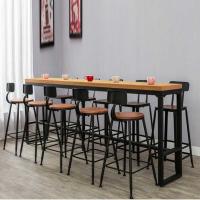 China Thickness 16mm Bar Table Stool Set Melamine Board Bar Height Dining Set for sale