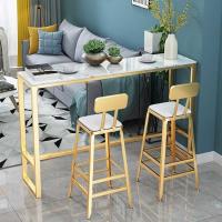 China Marble Wood Grain Modern Bar Table 25mm Thickness 47.2 Inch for sale