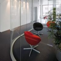 China Curved Office Partition Walls Portable White Color Customized Size for sale