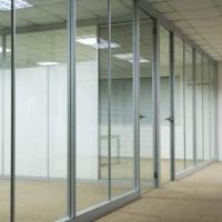 China Full Height Office Partition Walls Interior Thickness 12mm Glass Room Dividers for sale