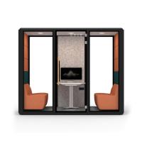 China 81.6 Inch Glass Soundproof Phone Booth Room 2300HMM Eco Friendly for sale
