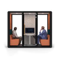 China 81.6 Inch Glass Soundproof Phone Booth Room 2300HMM Eco Friendly for sale