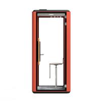 China 42.3 Inch Acoustic Phone Booth Red Single 2000HMM Portable Office Pod for sale