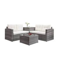 China Wicker Patio Corner Sofa Set Customized Color Rattan Outdoor Furniture for sale