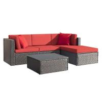 China L Shape Rattan Garden Corner Sofa Waterproof Small Corner Garden Furniture for sale