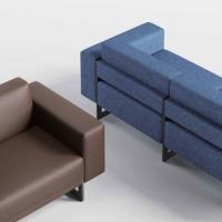 China Customized Size 2 Seat Leather Sofa Comfortable Leather Sectional Sofa for sale