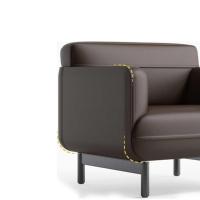 China Leather Reception Office Furniture Sofa Sectional Two Seater Sofa for sale