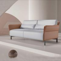 China Customized Size Office Sofa Set with Solid Wood Frame and Premium Leather Upholstery for sale