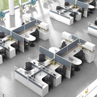 China 2 4 6 Person Modern Cubicle Workstation Metal Frame With Wardrobe for sale