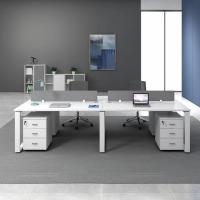 China Waterproof Office Workspace Desk Stain Resistant White With PVC Edging for sale