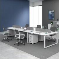 China Waterproof Office Workspace Desk Stain Resistant White With PVC Edging for sale