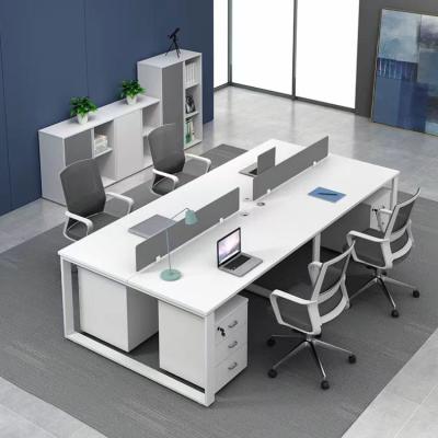 China Waterproof Office Workspace Desk Stain Resistant White With PVC Edging for sale