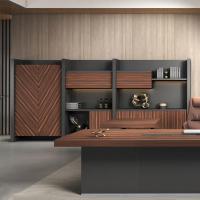 China Dark 4 Tier Office Wooden Filing Cabinets Storage Cabinet With Shelves for sale