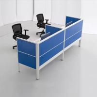 China Aluminium Frame Modern Call Center Cubicles Customized Dual Workstation Desk for sale