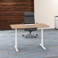 China Melamine Height Adjustable Standing Desk Wooden With PVC Edging for sale