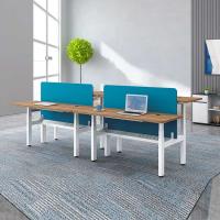 China 2 Person Adjustable Workstation Desk Electric Sit Stand Automatic Lifting for sale