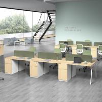 China Modular Office Table Workstation Cubicle Wooden Office Workstation For 4 People for sale