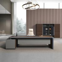 China 2.2M High-end L Shape Boss Office Desk Executive Office Desk And Cabinet for sale