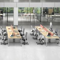 China Open Office Workstation Modular 4 Person Staff Workstation Office Work Desk for sale