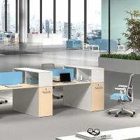 China Wooden Office Table Workstation Modular Open Staff Workstations For Coworking Spaces for sale