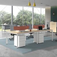 China Wooden Office Table Workstation Modular Open Staff Workstations For Coworking Spaces for sale