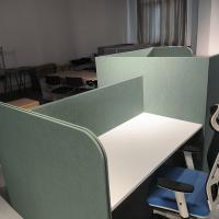 China High-end Green Fabric Office Workstation Cubicles Workstation Partition For 3 Person for sale