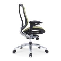 China Ergonomic Green PU Lifting Arms High Back  Mesh Computer Office Chair for sale