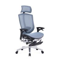 China Gray Blue Lifting Armrest Mesh Office Chair For Comfortable And Productive Work for sale