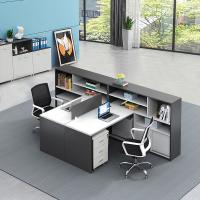 China Black And White Office Furniture Staff Table Office Desks Work Station With Drawer for sale