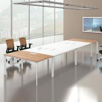 China Meeting Room Oak Color Wood 6 Person Modern Conference Table for sale