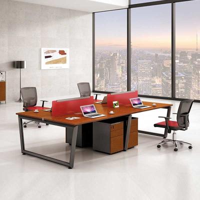 China Modular Open Area Workstation Wooden Cubicle Workstation Desk for sale