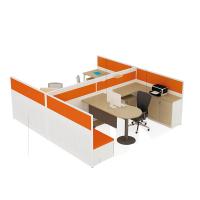 China Cheap Orange Office Workstation Price Modular 2 4 6 People Office Workstations Desk for sale