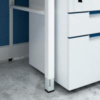 China 60mm Thickness Office Workstation Partitions Cubicle 6 Staff Workstation Table for sale