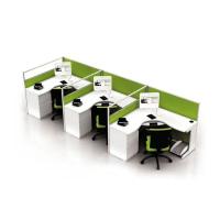 China Green Modular 2 4 6 People Office Workstations Desk With Top Cabinet for sale