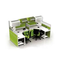 China Green Modular 2 4 6 People Office Workstations Desk With Top Cabinet for sale