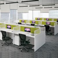 China Green Modular 2 4 6 People Office Workstations Desk With Top Cabinet for sale