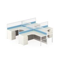 China Aluminum Paritition Office Cubicle 4 People Office Desk Office Workstation Desks for sale
