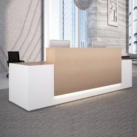China Wooden Modern Front Desk Salon Furniture Beauty Salon Reception Desk for sale