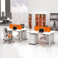 China Orange Office Furniture Desk Modular Office Partition Table Office Table And Chair for sale