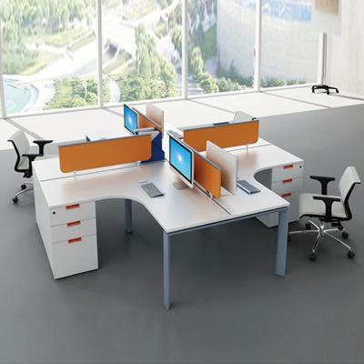 China Modern 4 Seater Open Space Coworking Modular Office Table Work Station for sale