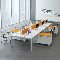 China Wooden Office Furniture 8 Person Staff Table Modular Open Office Workstation for sale