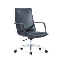 China Modern Black Leather Office Chair Boss Swivel Computer Office Leather Furniture Chair for sale