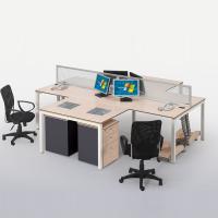China Modern Modular MDF Office Workstation Furniture For 4 Person for sale