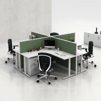 China Wooden Office Desk Partition 4 Person Staff Cubicle Office Table for sale