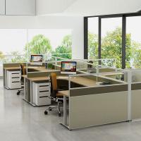 China Wooden Office Desk Partition 4 Person Staff Cubicle Office Table for sale