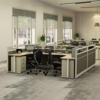 China Wooden Office Desk Partition 4 Person Staff Cubicle Office Table for sale